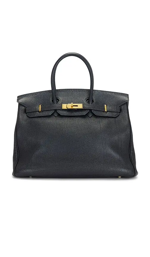 FWRD RENEW Hermes Togo Birkin 35 Retourne Handbag - Black