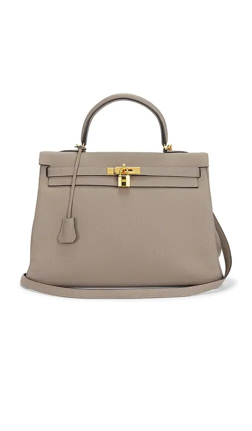 FWRD RENEW Hermes Togo Kelly 35 Retourne Handbag - Tan