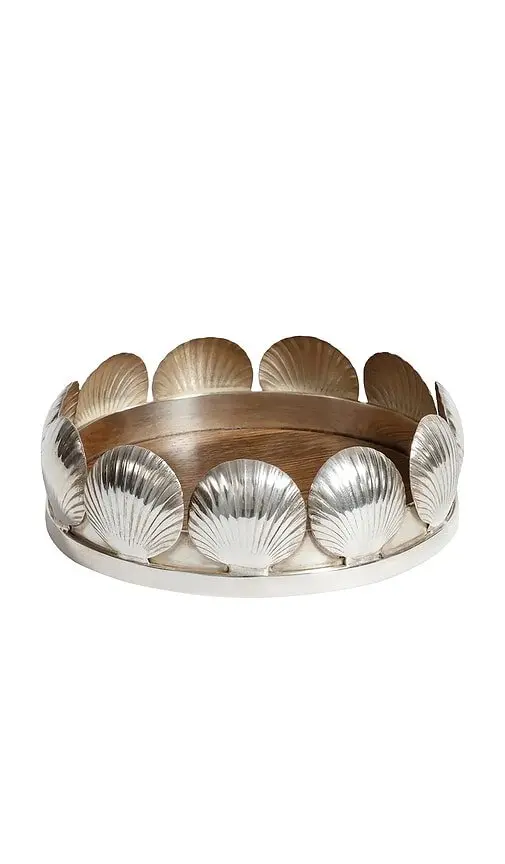 The Favorites Sur Mer Shell Design Wine Coaster - Metallic Silver