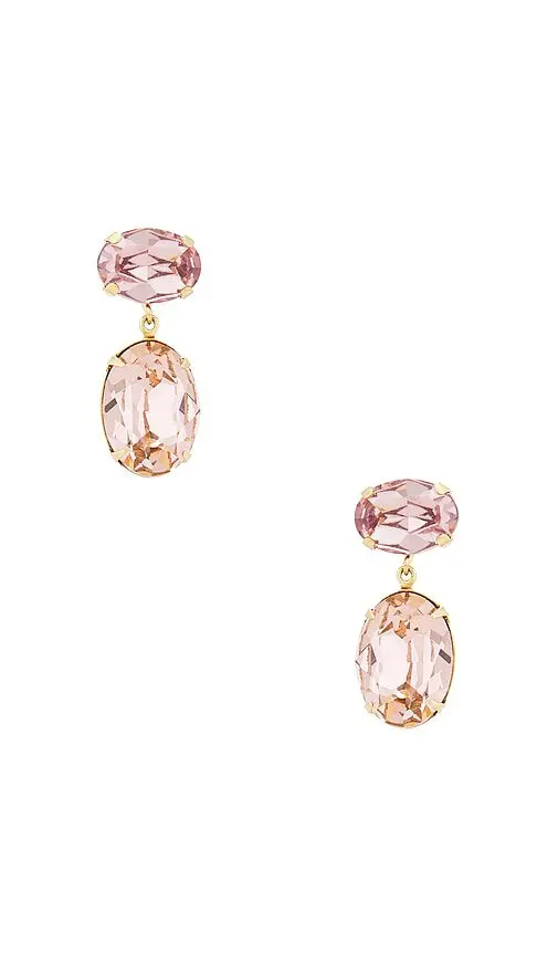 JENNIFER BEHR Lenora Crystal Drop Earrings - Rose