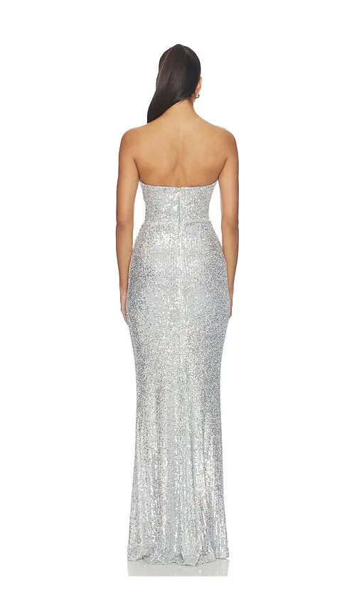 NOOKIE Dante Sequin Embellished Maxi Dress - Grey