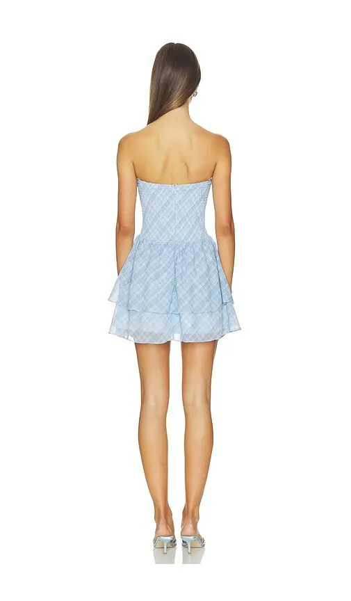 MORE TO COME Strapless Mini Dress With Ruffled Skirt