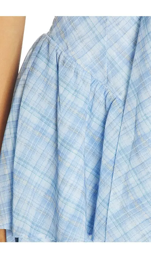 MORE TO COME Strapless Mini Dress With Ruffled Skirt