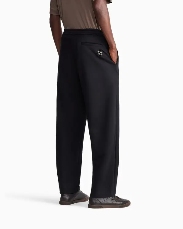 Giorgio Armani Trouser Regular Fit In Modal And Cotton Double Jersey