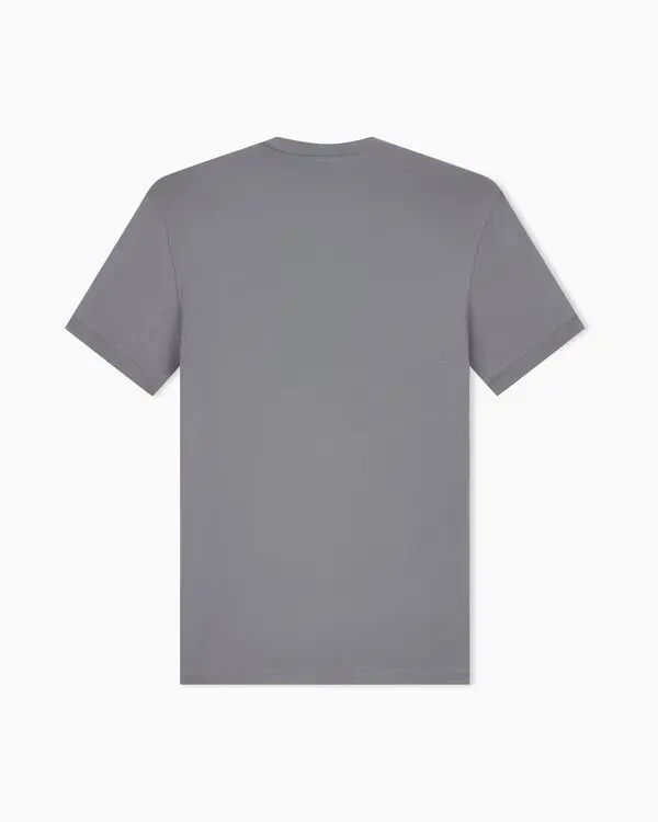 Giorgio Armani Crew-neck T-shirt In Stretch Viscose Jersey - Grey