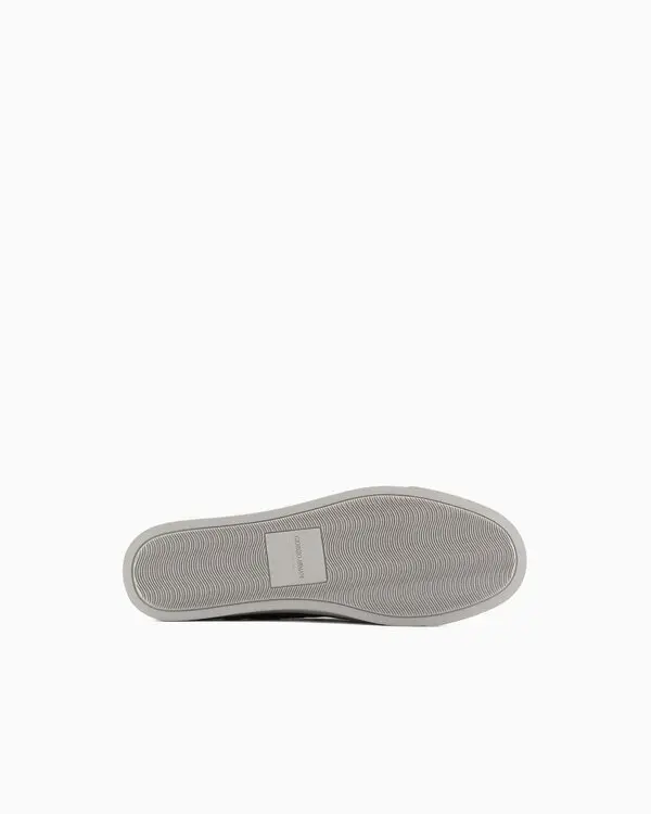 Giorgio Armani Suede Slip-ons With Visible Stitching - Brown