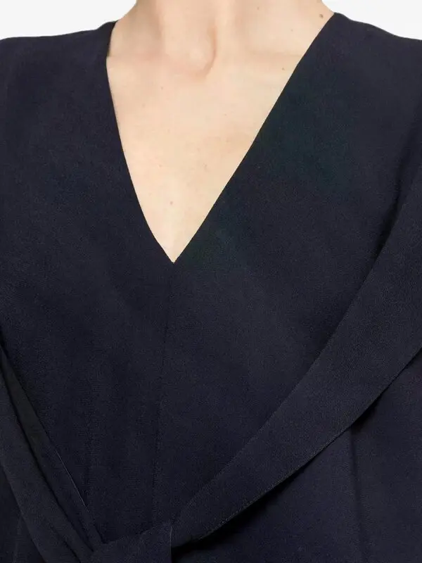NISSA Scarf Detail Relaxed Midi Dress
