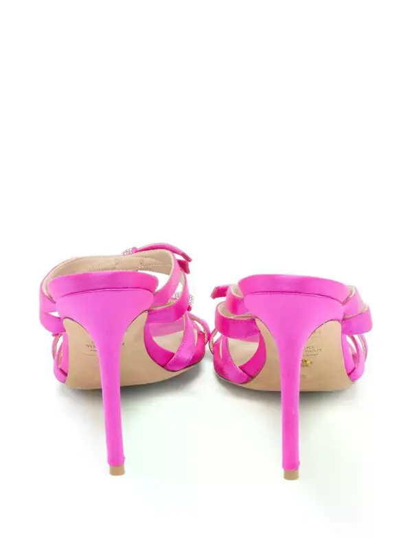 STUART WEITZMAN Embellished Bow Detail Stiletto Sandals - Pink