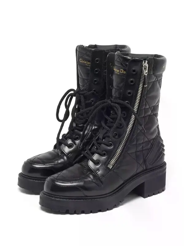 Dior D-leader Cannage Combat Boots