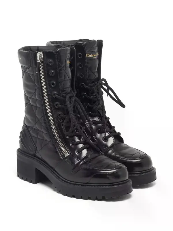 Dior D-leader Cannage Combat Boots