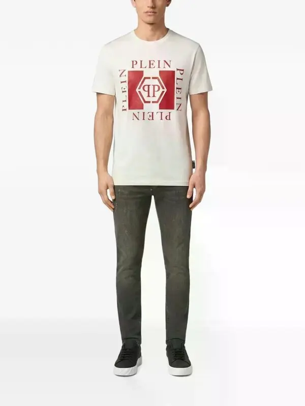 Philipp Plein Jersey T-shirt Plein Pp - Neutrals