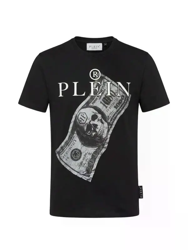 Philipp Plein Jersey T-shirt Dollar - Black