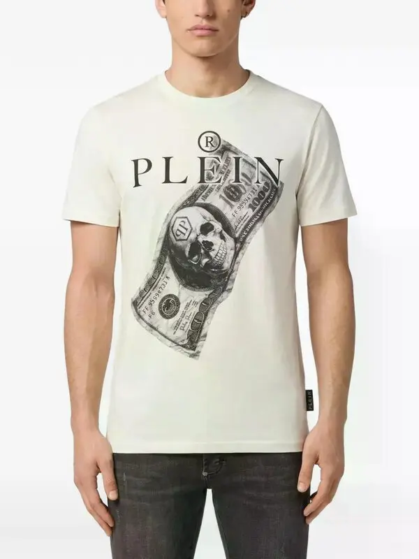 Philipp Plein Jersey T-shirt Dollar - Neutrals