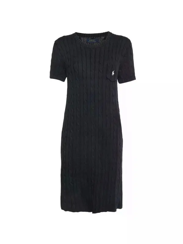 Polo Ralph Lauren Cable-knit Patch-pocket Midi Dress