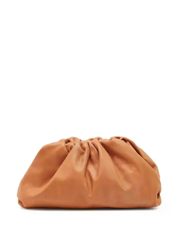 Bottega Veneta The Pouch Gathered Clutch Bag - Brown