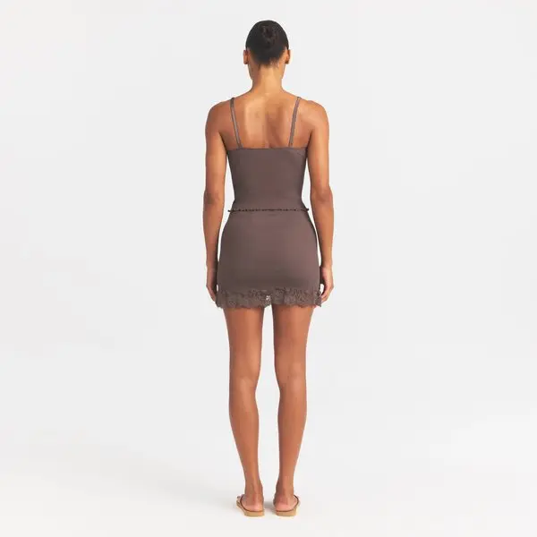 SKIMS Lace Cami Top | Deep Neutral | | Rib Knit