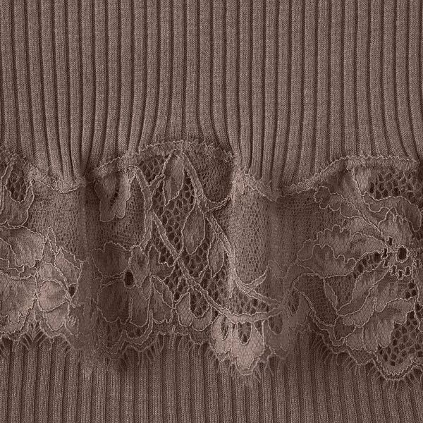 SKIMS Lace Cami Top | Deep Neutral | | Rib Knit