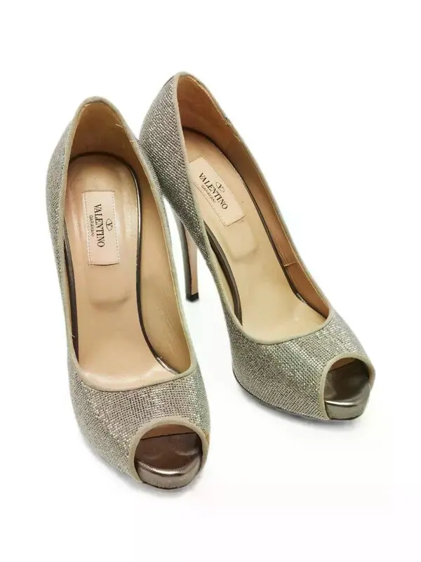 Valentino Garavani Embellished Peep-toe Pumps