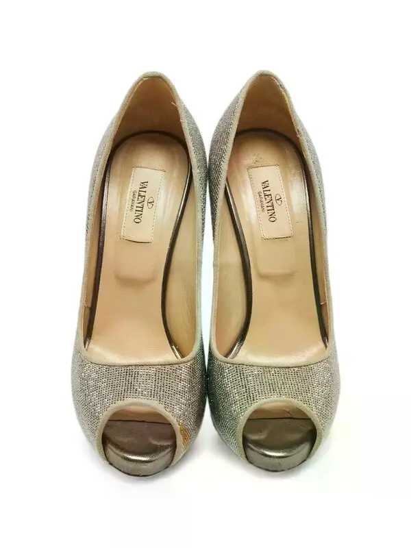 Valentino Garavani Embellished Peep-toe Pumps