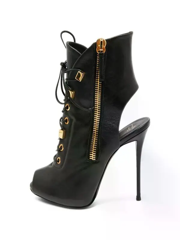 GIUSEPPE ZANOTTI Lace-up Stiletto Heel Ankle Boots