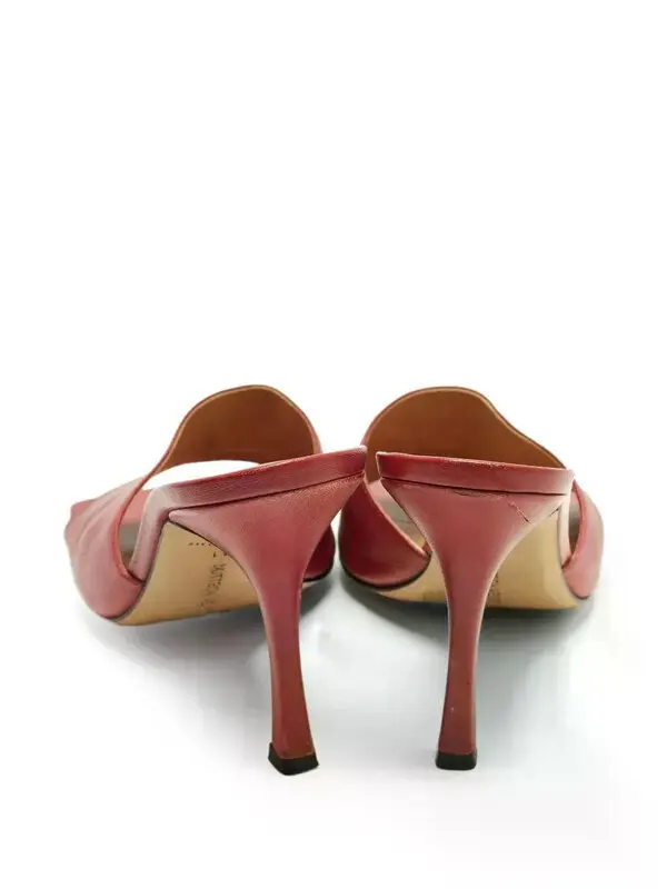 Bottega Veneta Square-toe Stiletto Sandals - Red
