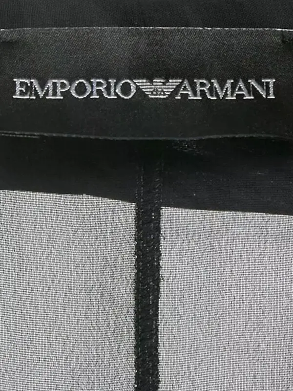 Emporio Armani Beaded Semi-sheer V-neck Shirt