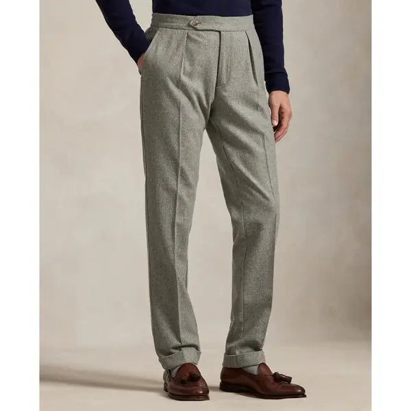 Ralph Lauren Pleated Wool Flannel Trouser