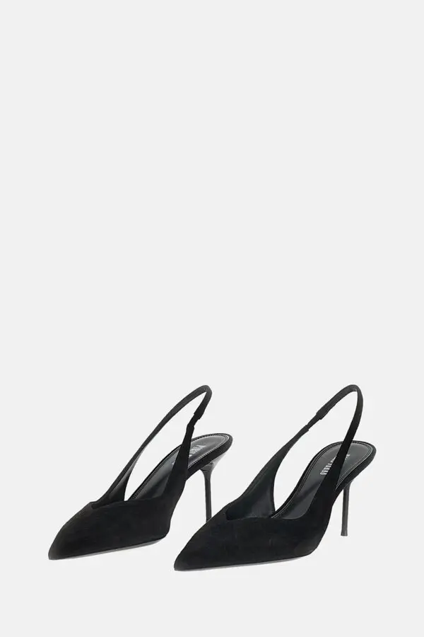 Paris Texas Lidia Slingback 70 Stiletto Heel Shoes - Nero