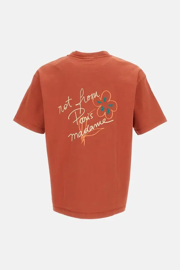 Drole De Monsieur Esquisse Slogan T-shirt - Marrone