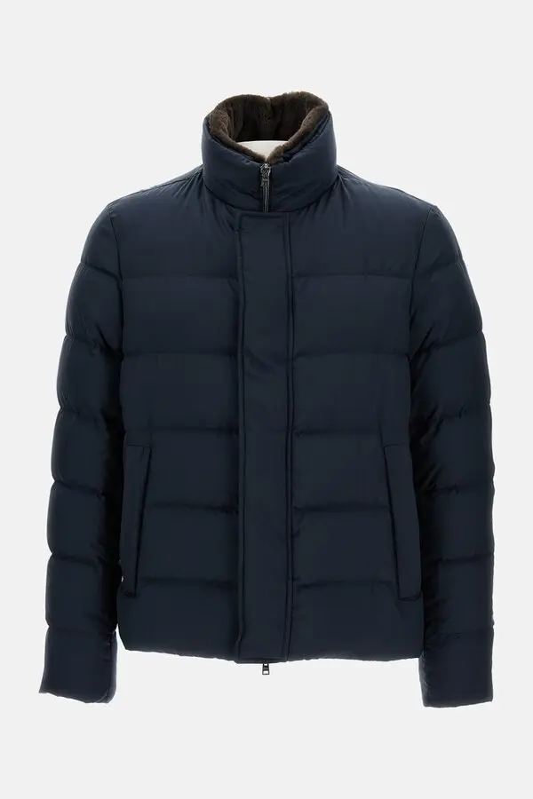 Herno Arendelle Bomber Jacket With Synthetic Fur Trim
