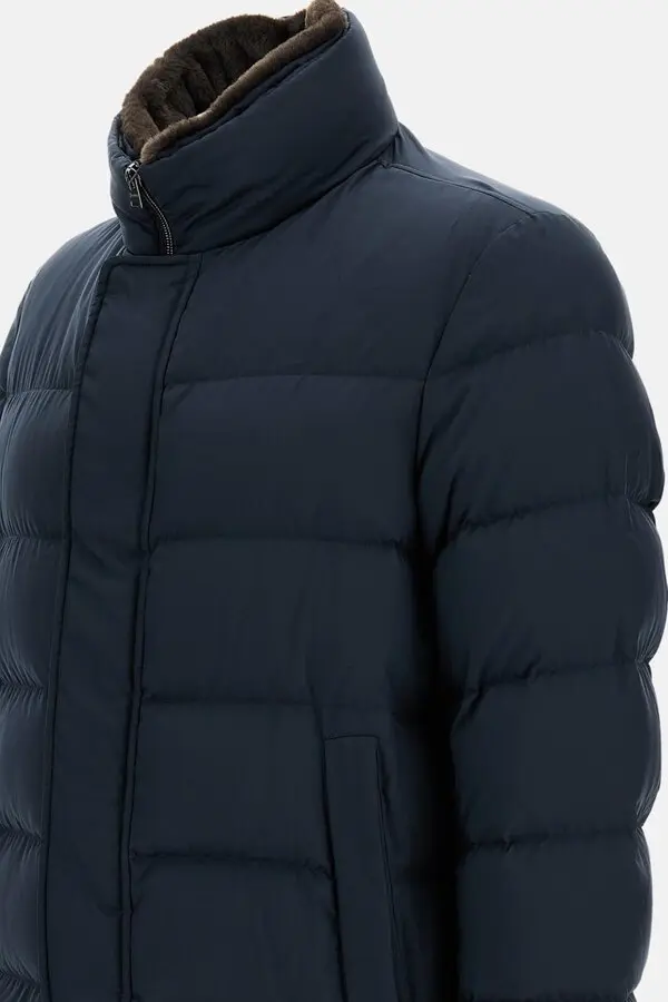 Herno Arendelle Bomber Jacket With Synthetic Fur Trim