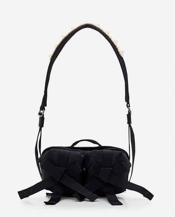 Simone Rocha Embellished Bow Messenger Bag - Nero