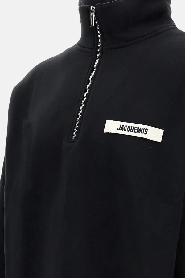 Jacquemus Le Camionneur Gros Grain" Zip Sweatshirt - Black