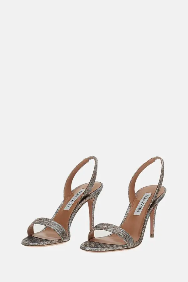 AQUAZZURA So Nude Sandals 85 - Grey