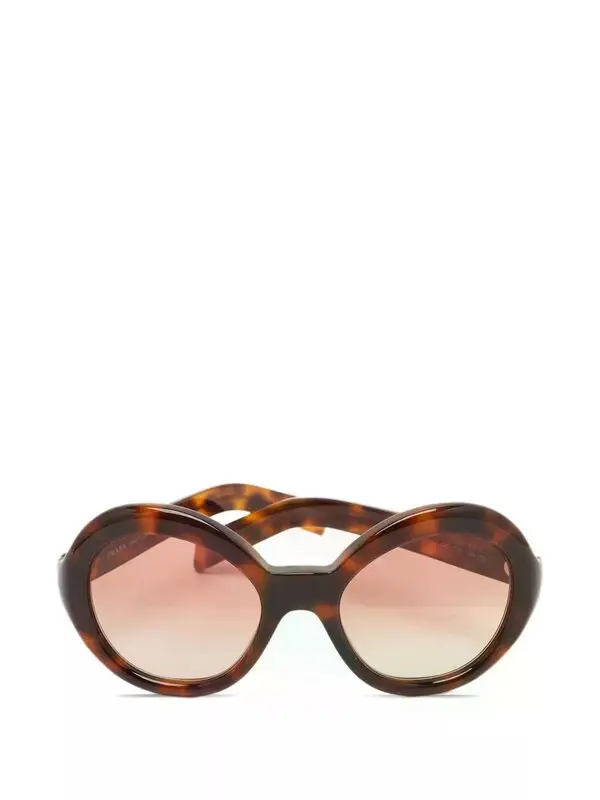 Prada Round Frame Sunglasses - Brown