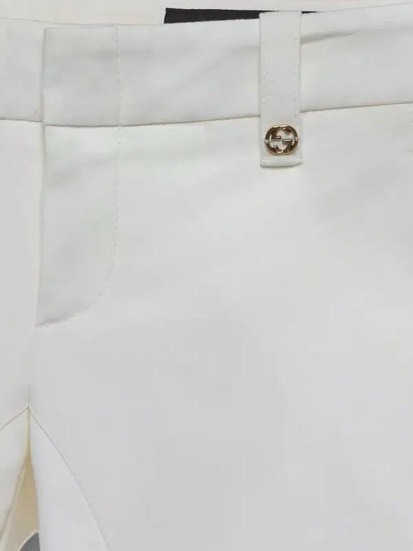 Gucci Low-rise Tailored Trousers With Interlocking G Logo Plaque