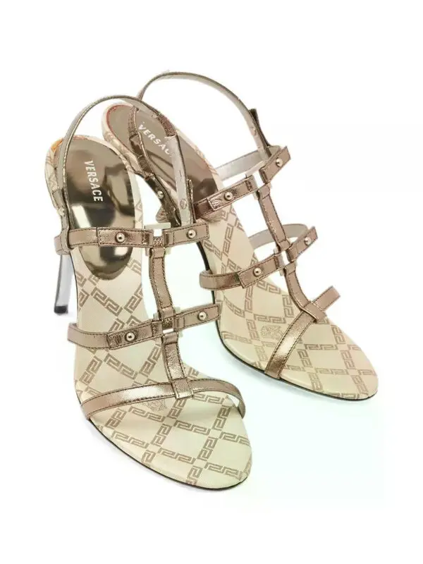Versace Ankle-strap Stiletto Sandals - Neutrals