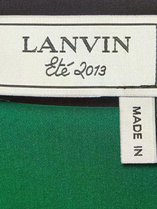 LANVIN Ruffled Sleeveless Asymmetric Hem Midi Dress