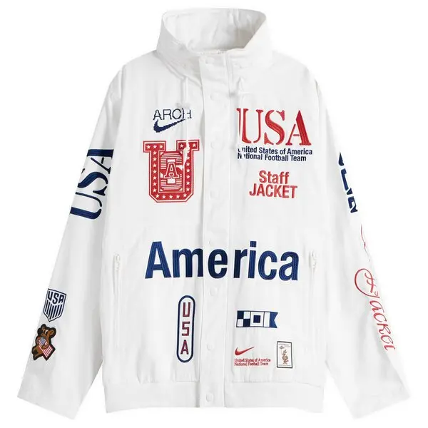 Nike X Arch Usa Staff Woven Jacket - White