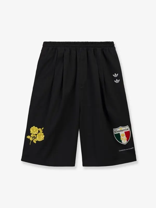 ADIDAS X WILLY CHAVARRIA Oversized Cotton Bermuda Shorts - Black