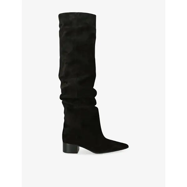 Khaite Andee Knee-high Suede Boots - Black