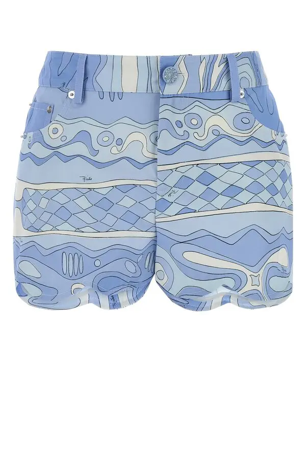 Emilio Pucci Printed Cotton Shorts