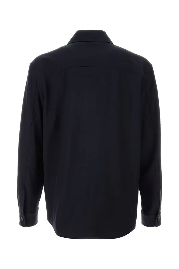 THE ROW Midnight Wool Oslo Shirt