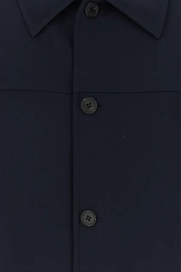 THE ROW Midnight Wool Oslo Shirt