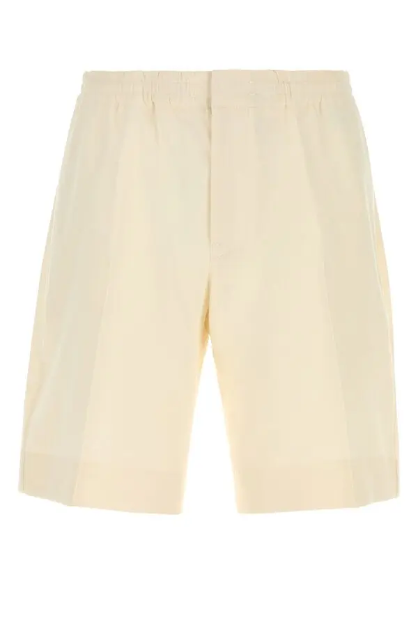 Zegna Ivory Linen Bermuda Shorts - White