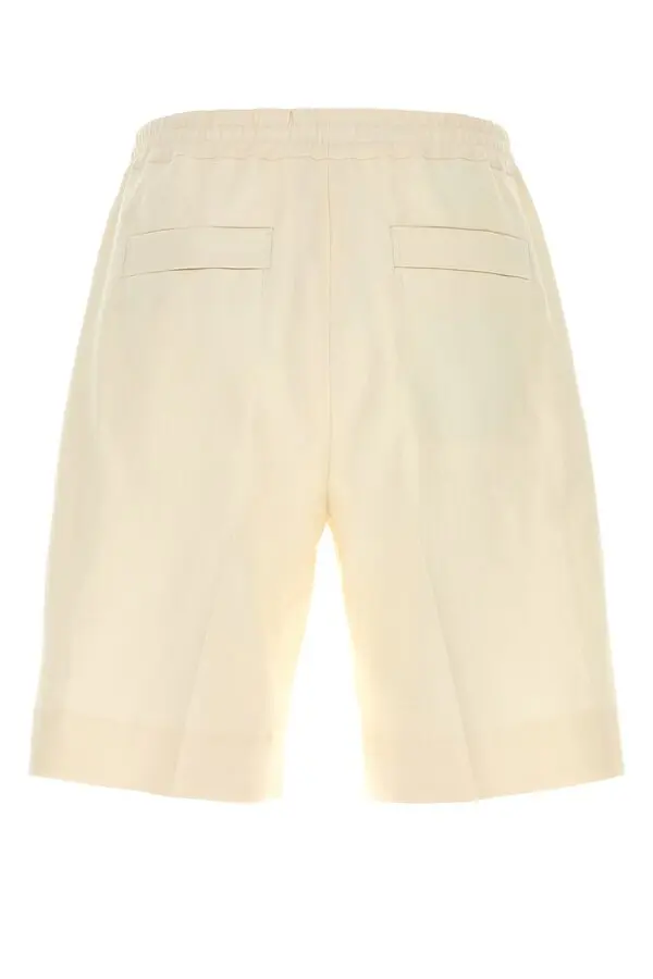 Zegna Ivory Linen Bermuda Shorts