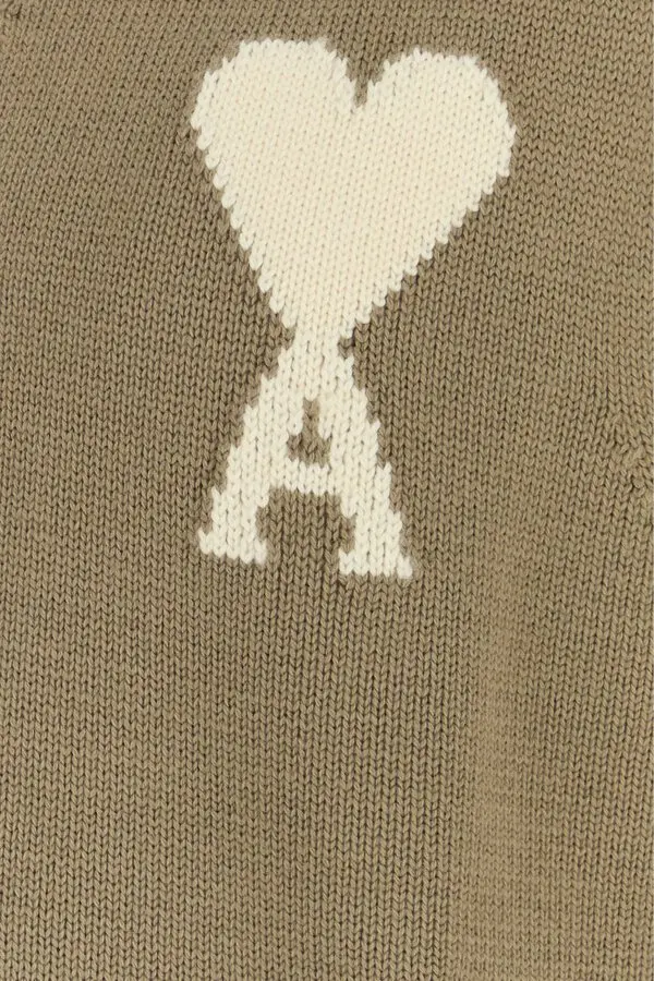 AMI Paris Cappuccino Wool Blend Sweater