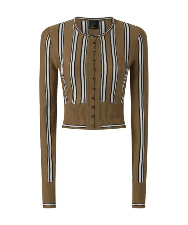Pinko Striped Button Cardigan