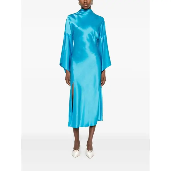 Pinko Long Sleeve Flared Dress With Slit
