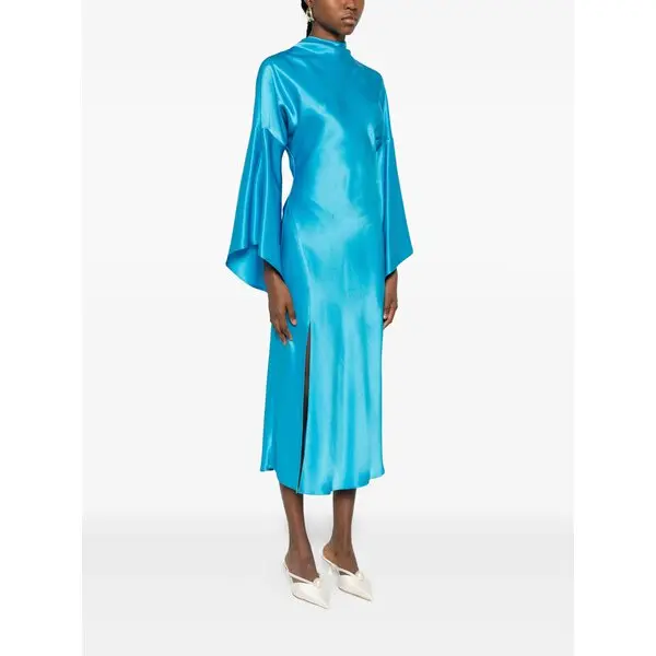 Pinko Long Sleeve Flared Dress With Slit